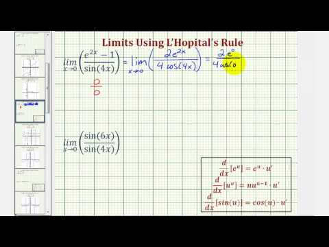 Ex 1: Use L’Hopital’s Rule to Determine a Limit Approaching Zero with ...