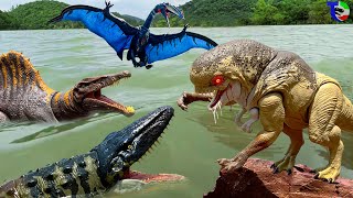 D-REX VS. SPINOSAURUS, MOSASAURUS ???? Jurassic World Rebirth Final Battle
