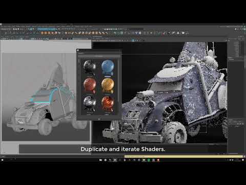ShadeIt – Maya Direct Procedural Shading – Script Preview Demo 2cv