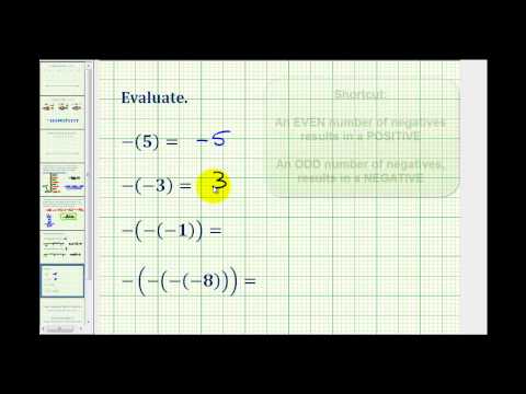 Ex: Simplifying the Opposites of Negatives Integers | Math Help from ...