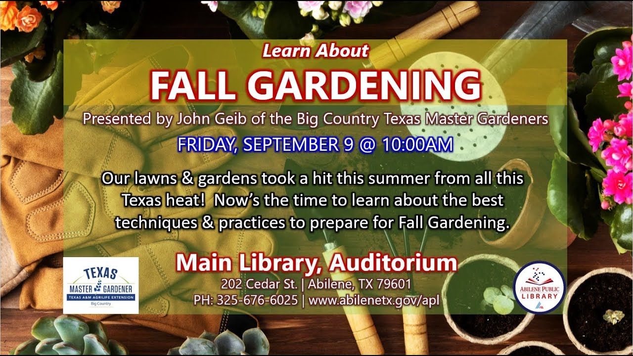 Library Program Videos – Big Country Master Gardeners