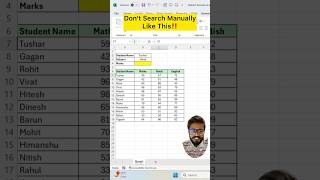 Don't search manually in Excel‼️Instead Use Indirect Function #excel #exceltips #exceltricks #shorts