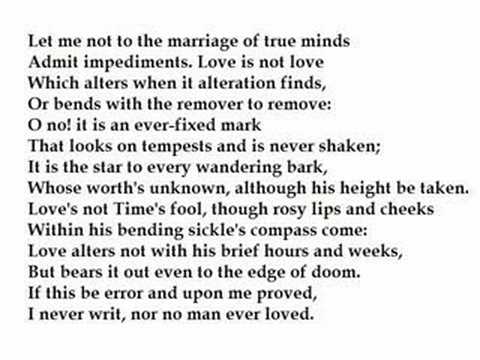 Let me not to the marriage of true minds (Sonnet 116) | Ratiocinativa