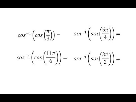 Inverse Trig Function Values of Trig Function Values Using Ref Triangles (Nice Angles A) | Math ...