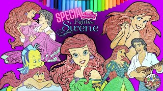 ????DISNEY PRINCESS COLORING BOOK SPECIAL ARIEL THE LITTLE MERMAID - COMMENT DESSINER LA PETITE SIRENE????