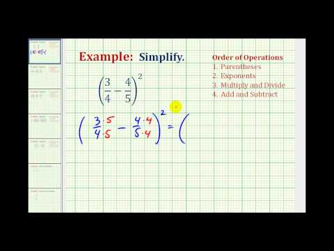 Ex 1: Signed Fractions: Order of Operations | Math Help from Arithmetic through Calculus and beyond