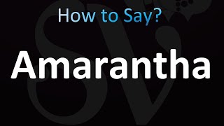 How to Pronounce Amarantha (A Court of Mist and Fury, ACOTAR)