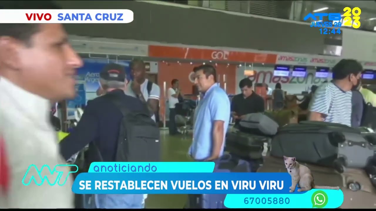 Santa Cruz: Aeropuerto de Viru Viru restablece operaciones - ATB Digital