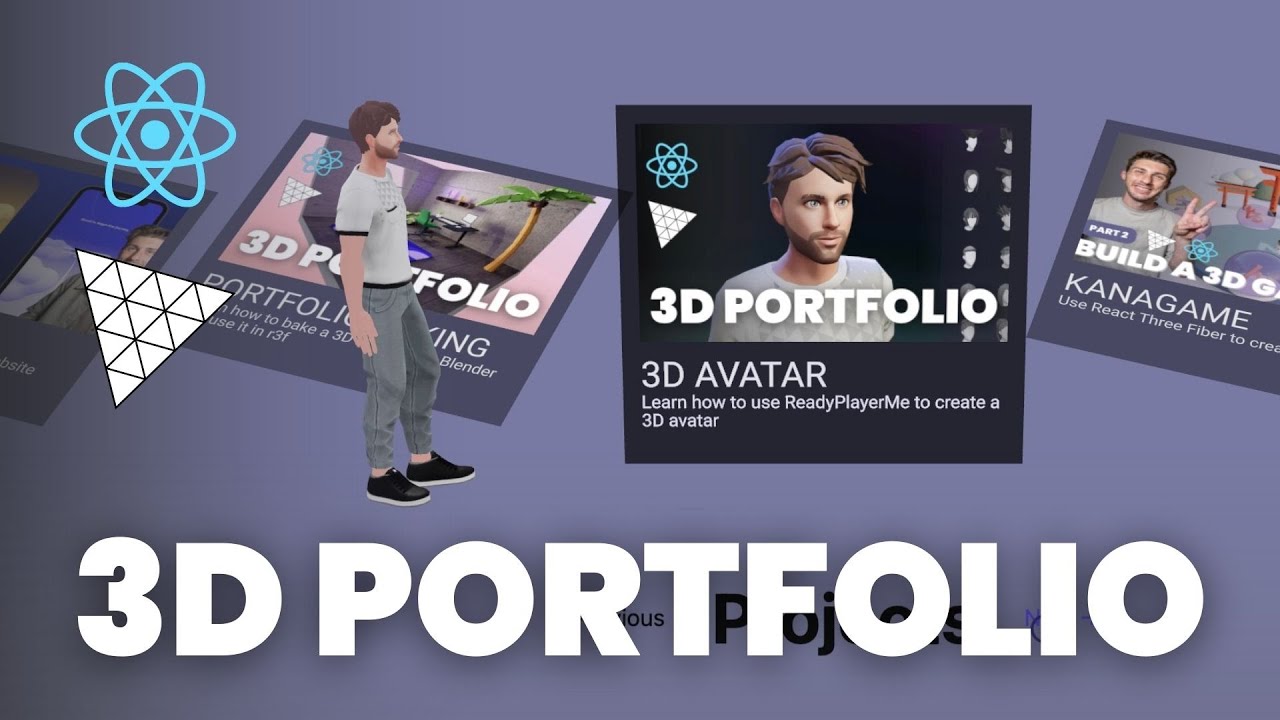 Build a 3D Portfolio with React Three Fiber - Projects Slider - Wawa Sensei
