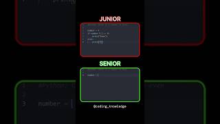 Junior vs senior python developer ???? | #python #coding #programming #shorts @Codingknowledge-yt