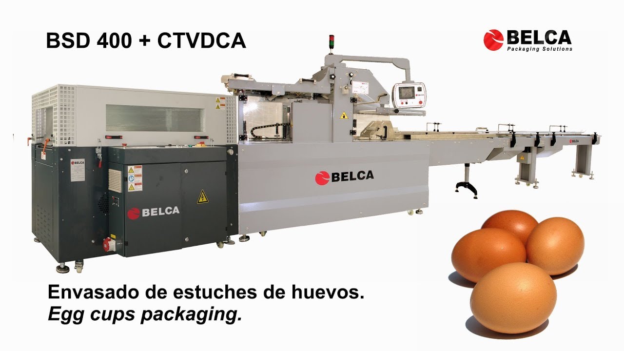 Egg cup packaging with horizontal machine BSD 400 PLUS and CTVDCA - BELCA