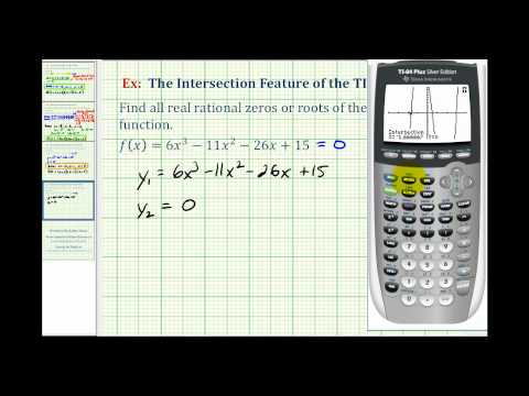Ex 2: The Intersection Feature of the TI84 to Find Rational Zeros of a ...