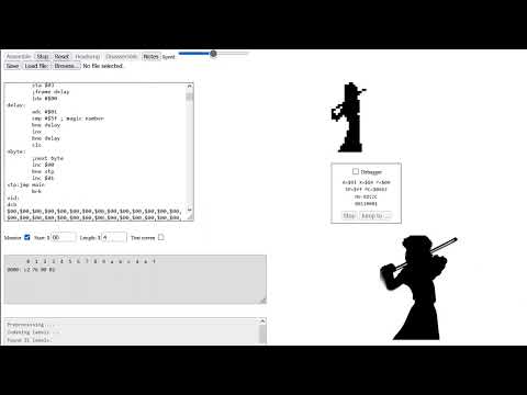 6502 simulator plays Bad Apple – Staleysen
