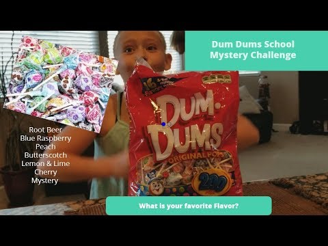 Dum Dums Lollipop Sucker “Unboxing” Mystery Bubble Gum Root Beer School ...