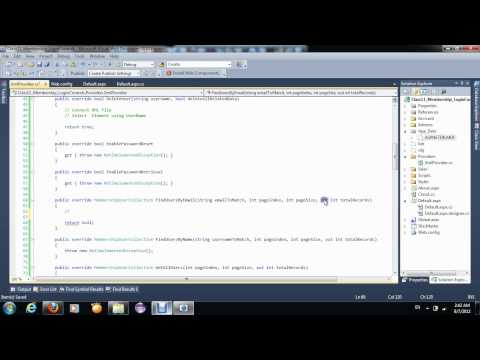 تعلم كيف تقوم بعمل Custom Membership Provider – ASP.Net
