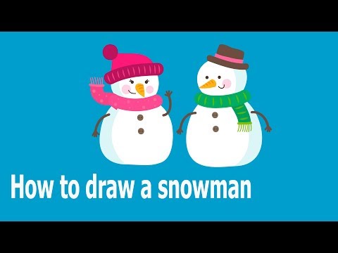 How to draw a snowman, draw two snowmen, draw a winter, #Howtodraw, # ...