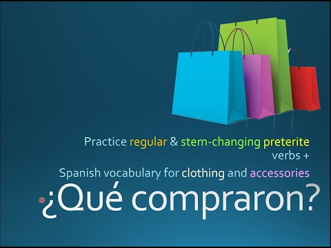 Practice Spanish Stem-Changing Verbs in the Preterite: ¿Qué compraron ...