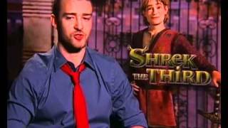 Justin Timberlake interview about being Arthur in Shrek
