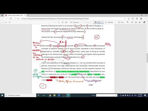 English Language 9093: Sample paper analysis – Paper 1, Question 2 ...