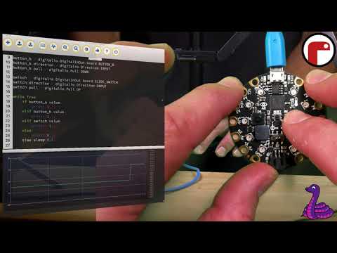 Sensor Graphing with the Plotter: Buttons and Switch in Mu #codewithmu @adafruit @johnedgarpark ...