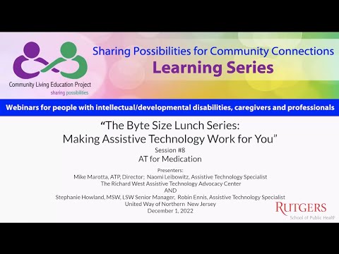 Tech Tools for Community Living – The Richard West Assistive Technology ...