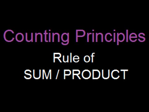 Probability: Counting principles – Rule of sum/product – Mathssmart