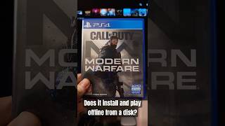 Will Call of Duty: Modern Warfare (2019) install and play offline from disk? #ps5 #physicalmedia