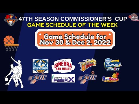 Pba Game Schedule for Nov 30 & Dec 2, 2022 | Pba Game Schedule Today | PBA Commissioner’s Cup ...