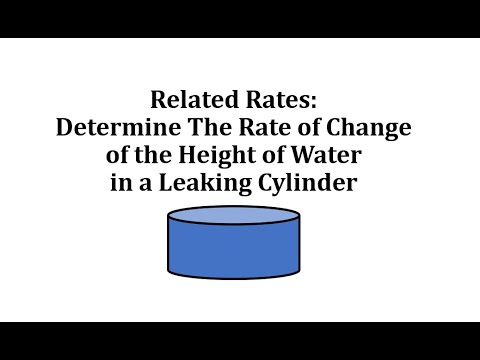 Related Rates: Determine The Rate of Change of the Height of Water in a ...