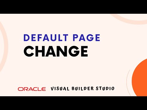 15 How to change default VBCS web page Oracle Visual Builder Studio – BEENUM LEARNING