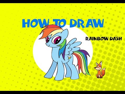How to draw Rainbow Dash from My Little Pony – STEP BY STEP ART GUIDE ...