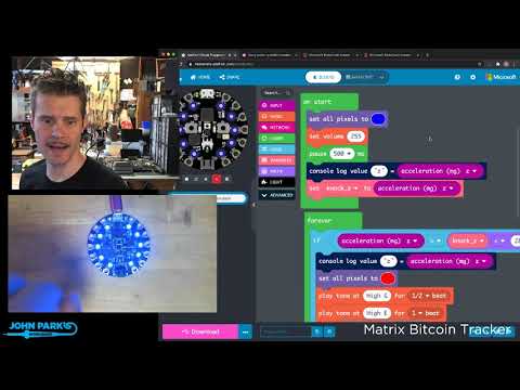 MakeCode Minute: Door Knock Sensor @adafruit @johnedgarpark #adafruit @MSMakeCode #makecode: A ...