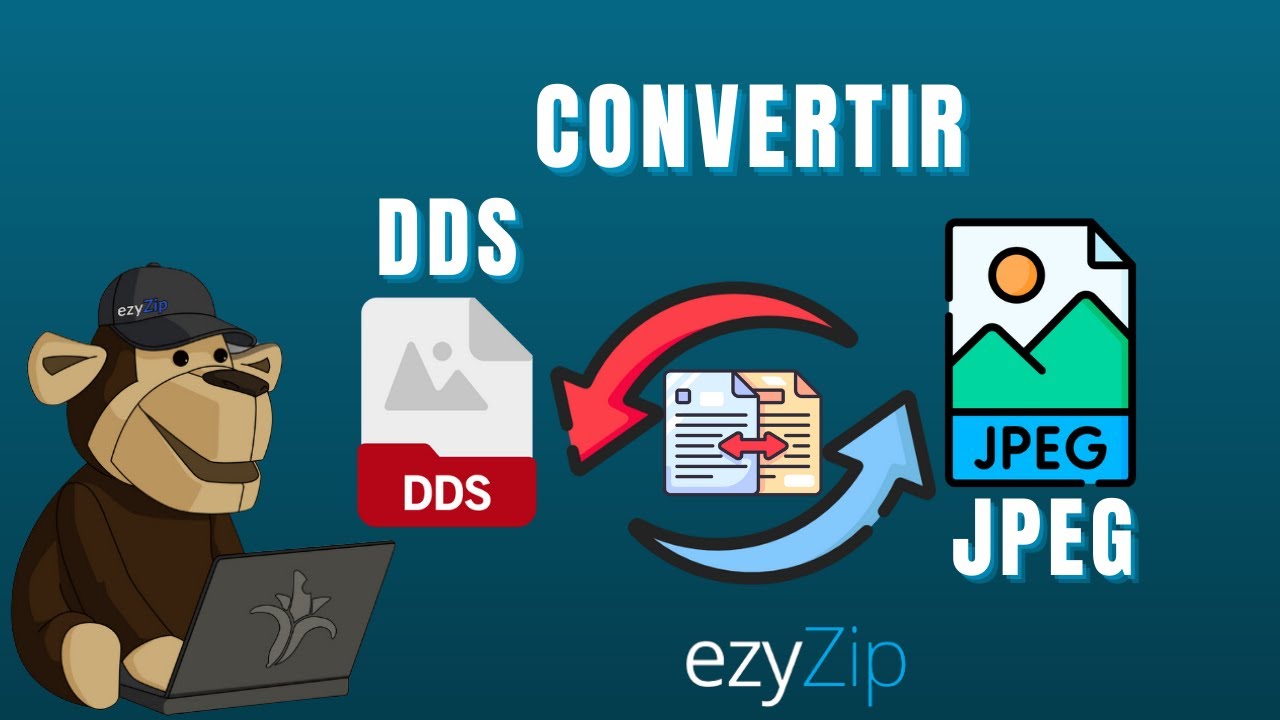 Convierte DDS a JPEG en línea (¡Rápido!) - ezyZip
