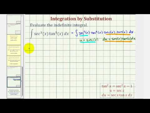 Ex: Integral Using Substitution with an Odd Power of Tangent | Math Help from Arithmetic through ...