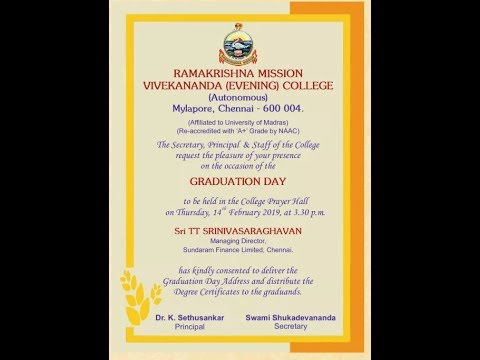 Graduation Day – Evening College – RKMV Media Gallery