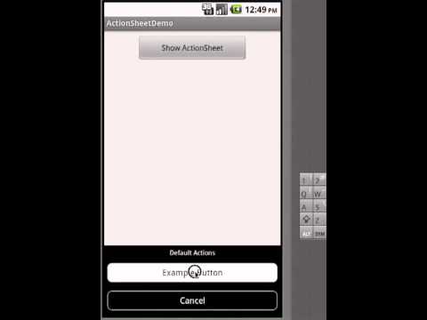 Implementing iOS ActionSheet in Android