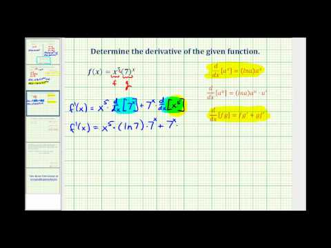 Ex 3: Derivatives of Exponential Functions with the Product Rule | Math ...
