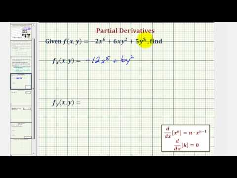 Ex: Determine a Partial Derivative Function of an Polynomial Function of Two Variables | Math ...