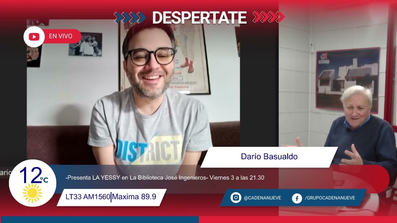 Darío Basualdo presenta “La Yessy” en la Biblioteca José Ingenieros | Cadena Nueve - Diario Digital