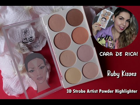 Paleta de Iluminador Ruby Kisses – 3D Strobe Artist Powder Highlighter – Blog Daniela Castro