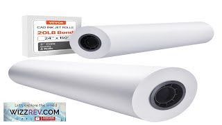 Wide Format Paper Plotter Paper 2 Rolls 24 in x 500 ft Review