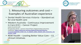 APIC2: Kylie Woolcock - Value-based health care – setting the scene for Australia