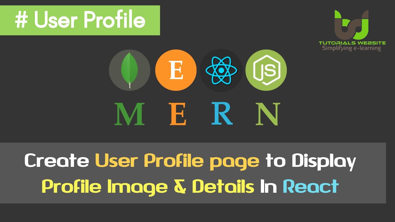 User Profile Page in React JS | User Profile Image & Details | tutorialswebsite