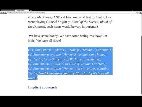 #TwineTuesday: Twine 2: Inventory Systems – Digital Ephemera