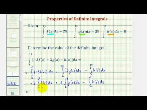 Ex: Properties of Definite Integrals – Difference and Sum of Definite Integrals | Math Help from ...