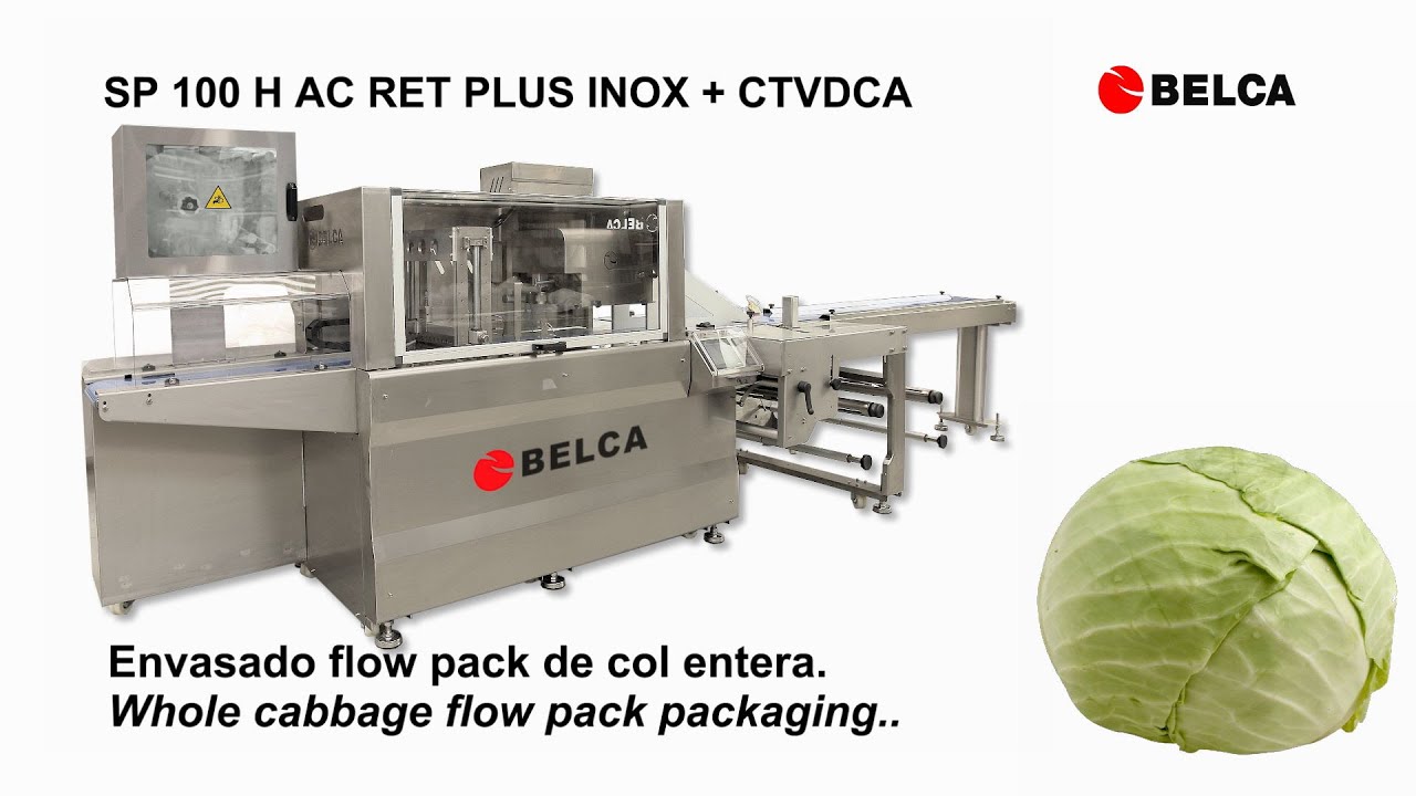 Flow-pack packaging of whole white cabbage in SP 100 HR INOX and CTVDCA - BELCA