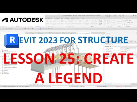 REVIT 2023 STRUCTURE: LESSON 25 – CREATE A LEGEND | LEARNING WITH RICH