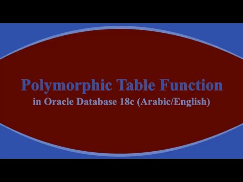Polymorphic Table Functions in Oracle Database 18c – Ahmed AbdelFattah Blog