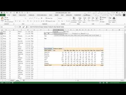 Using Excel’s GETPIVOTDATA formula to build a report outside of a Pivot Table [Video] | Steve ...