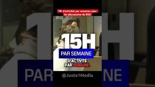 15h d’activité par semaines pour les allocataires du RSA #actualités #politique